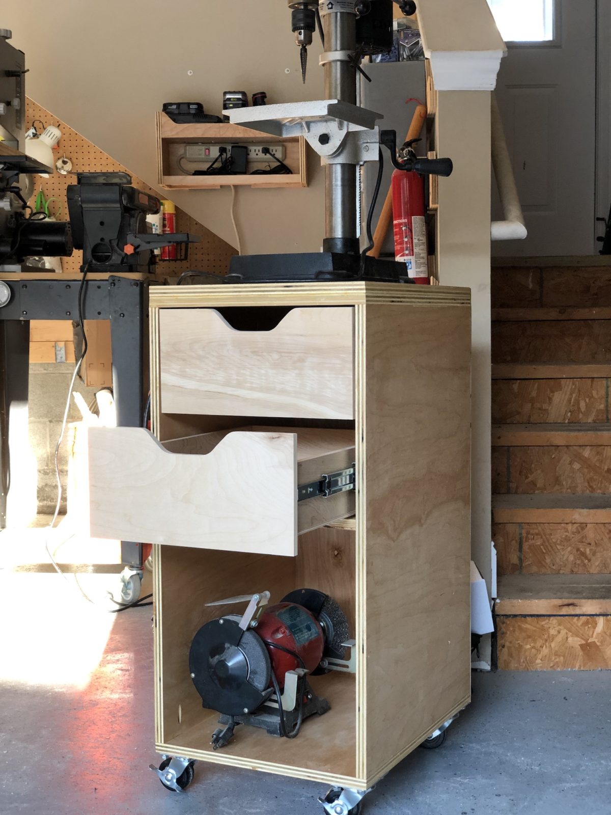 Drill Press Cart - super-structure